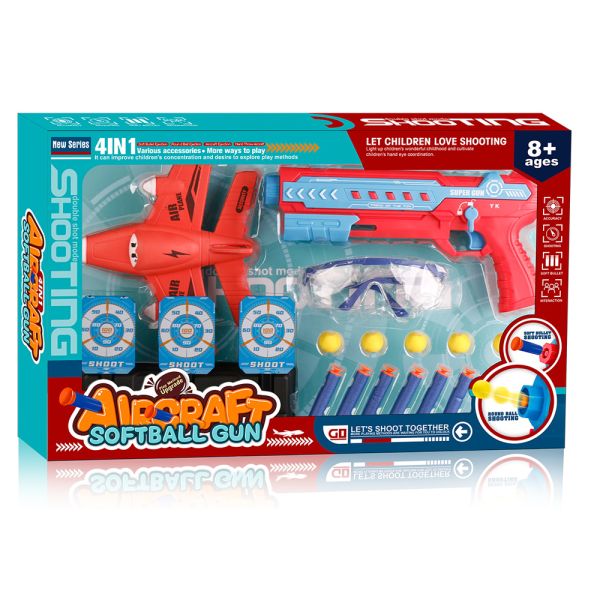 Stem - 5 in 1 Aircraft Softball Gun - Soft Bullet Shooting - Round Ball ...