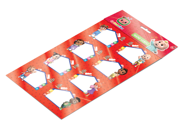 Buy CoComelon - Name Label A4 (2 Sheets) in OPP Bag in UAE | ToysUAE