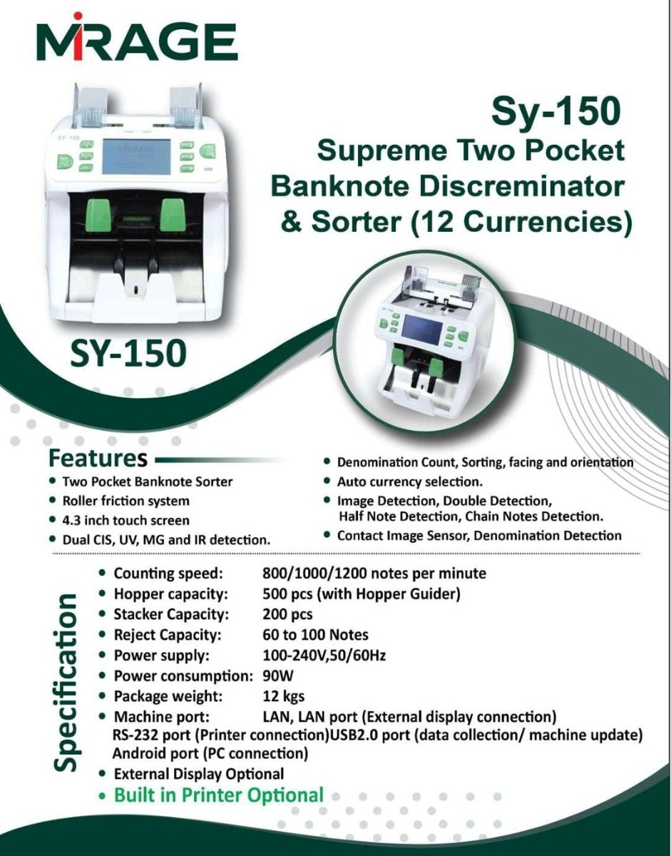 Buy Mirage Supreme Two Pocket Banknote Discriminator & Sorter| ToysUAE